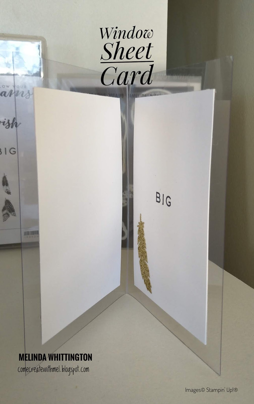 Follow Your Dreams Window Sheet Card. - Melinda Whittington