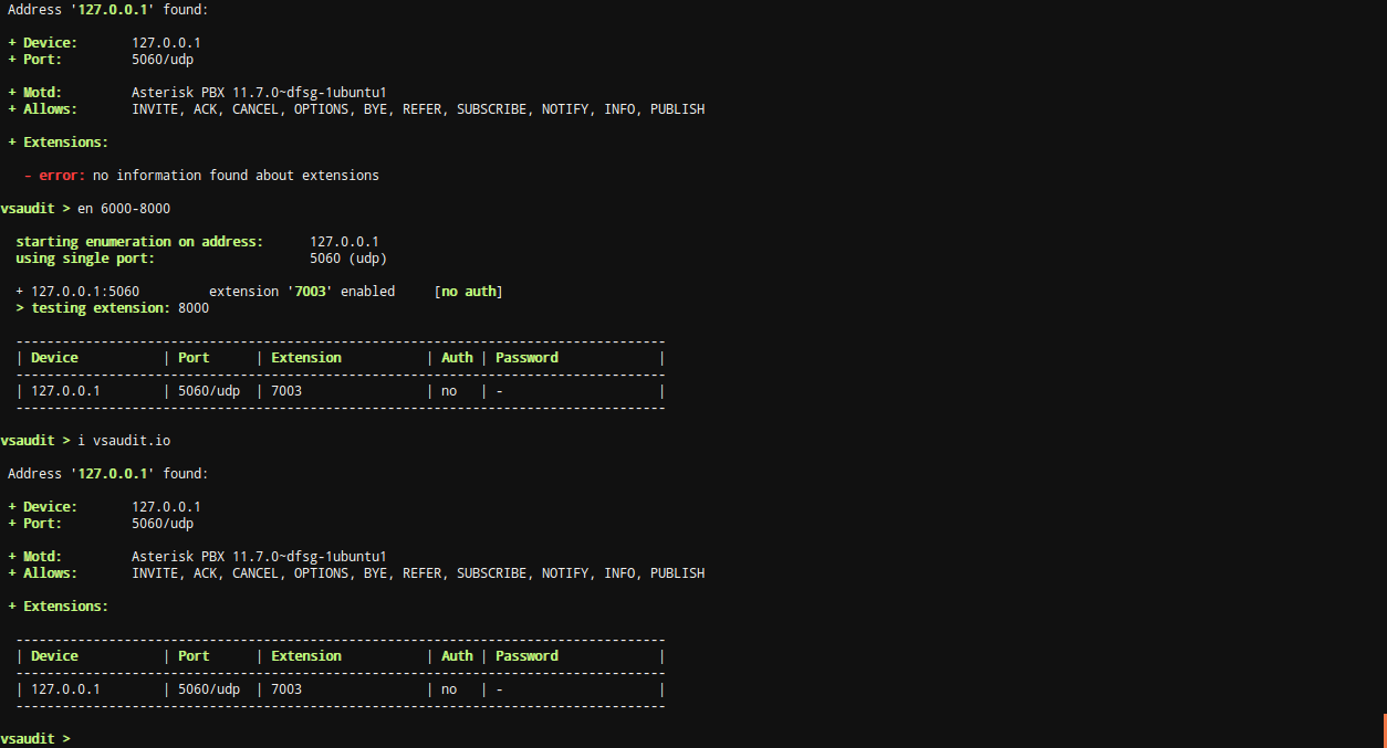 vsaudit - VOIP Security Audit Framework