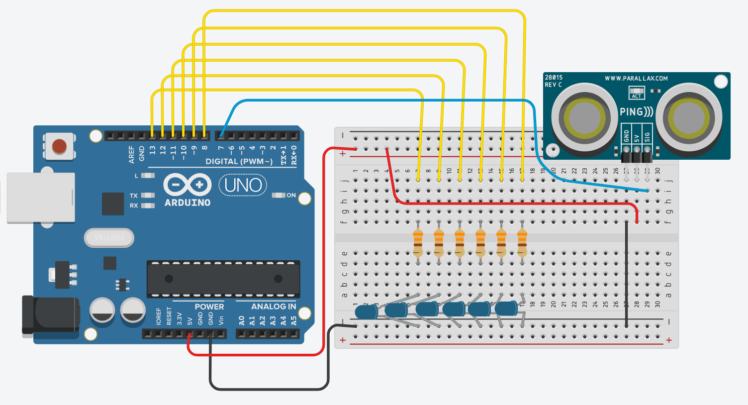 Arduino STEM: Moving dot display of Distance