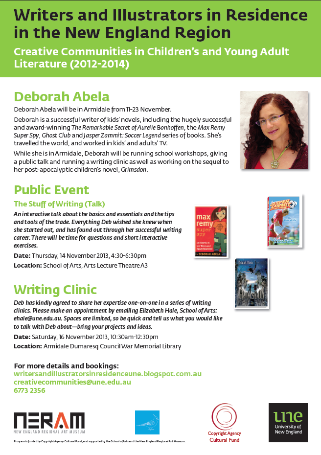 UNE Writers and Illustrators in Residence Program : Deborah Abela ...