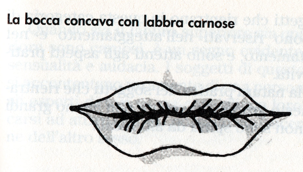 Fare un Identikit online: La bocca concava con labbra carnose