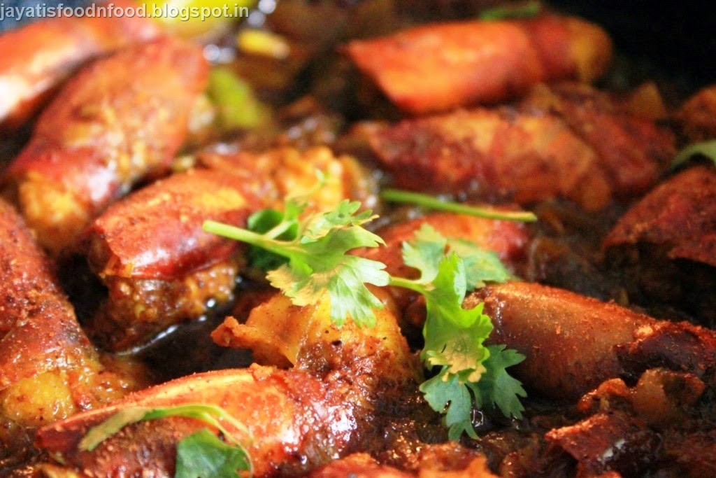 Jayati's Food Journey - Enjoy!!!: Chingri Jhal - Bengali Style Prawn Masala