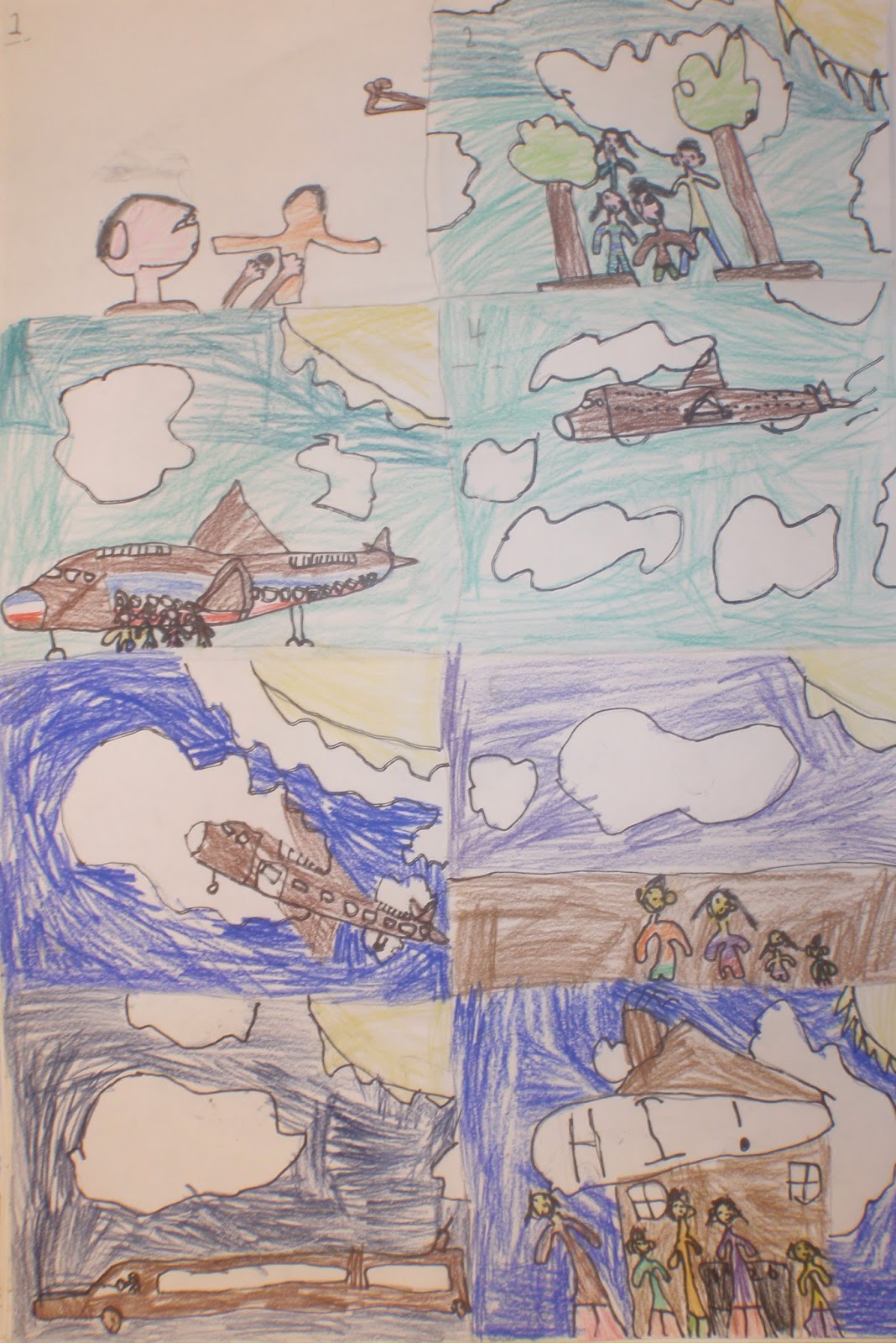 Burr Elementary Art: 1st Grade 8-Panel Comics