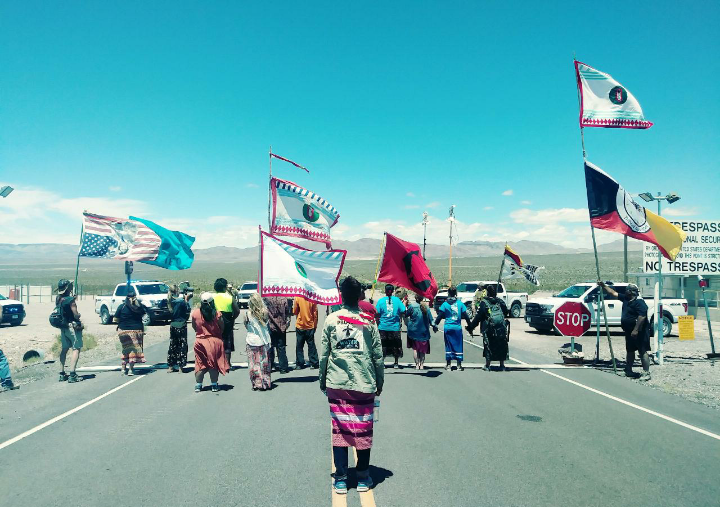 CENSORED NEWS: Shoshone Protest at Main Gate of Yucca Mountain, Photos ...