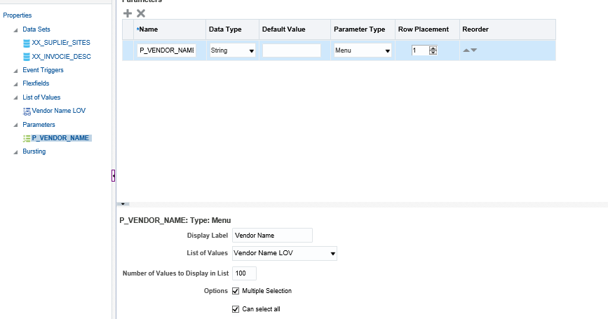 Oracle Application's Blog: How to Create Dependent LOV in Oracle Fusion Report