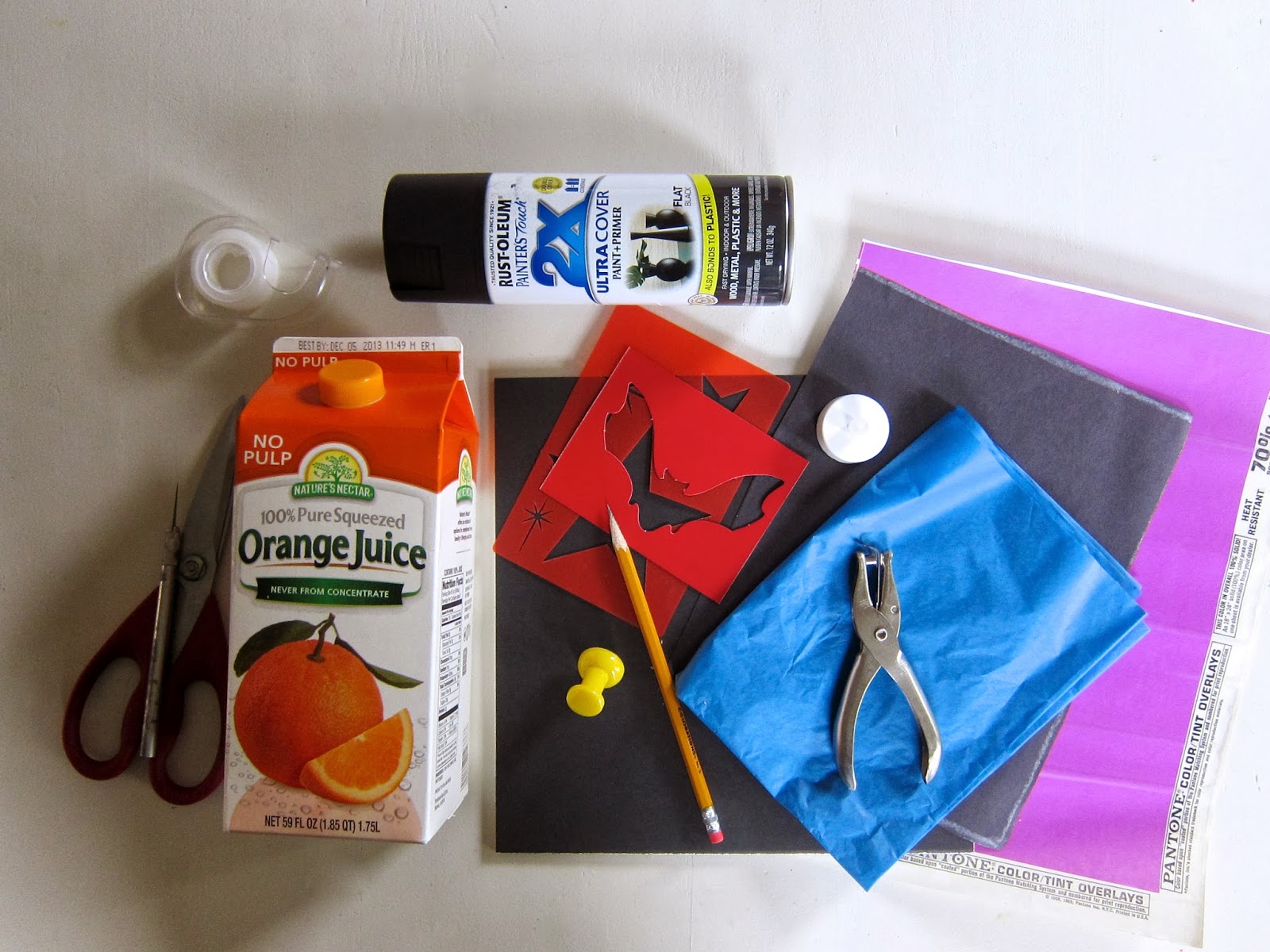 Orange Carton Lanterns