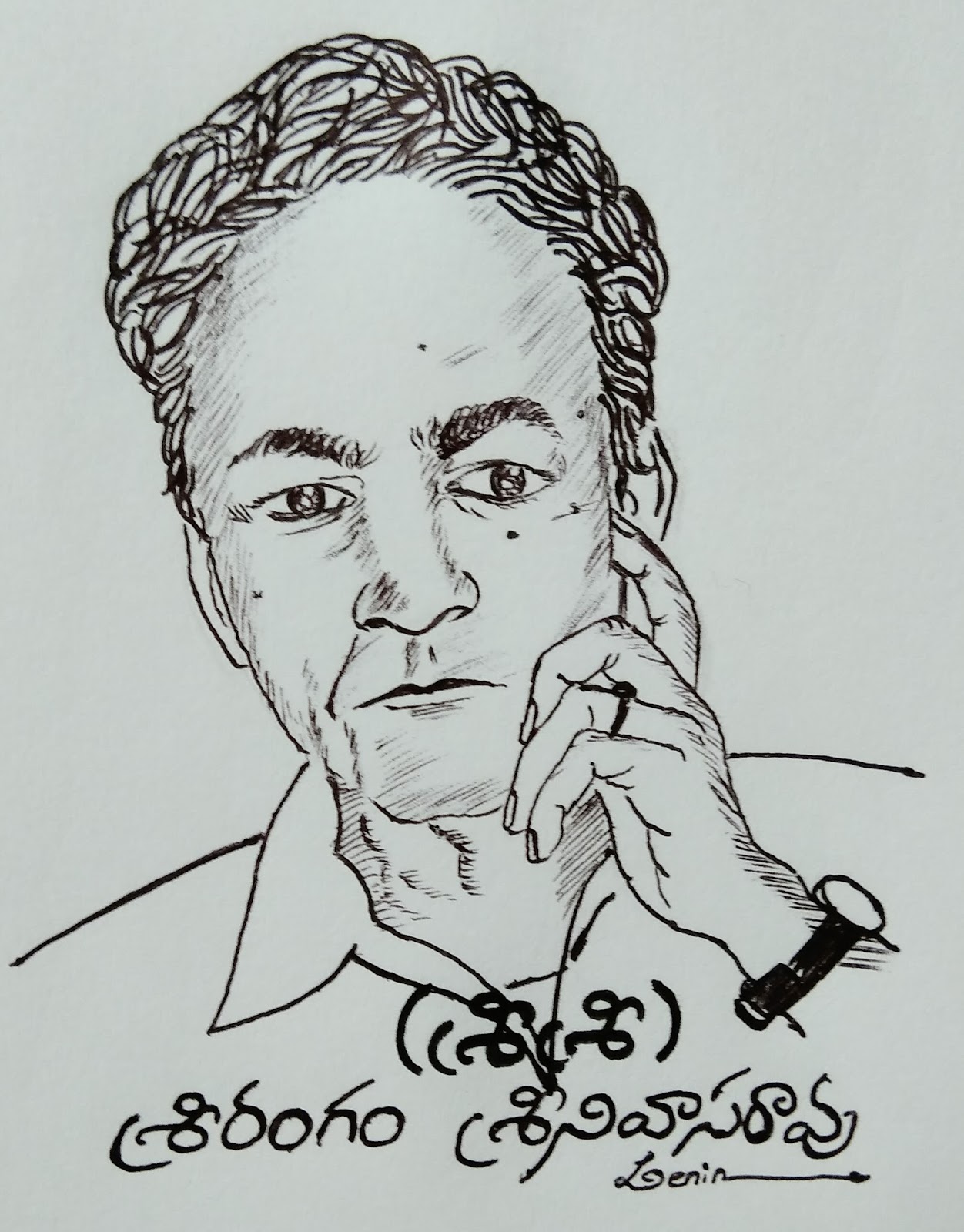 Lenin Art Gallery: srirangam srinivasa rao ART BY lenin vskp