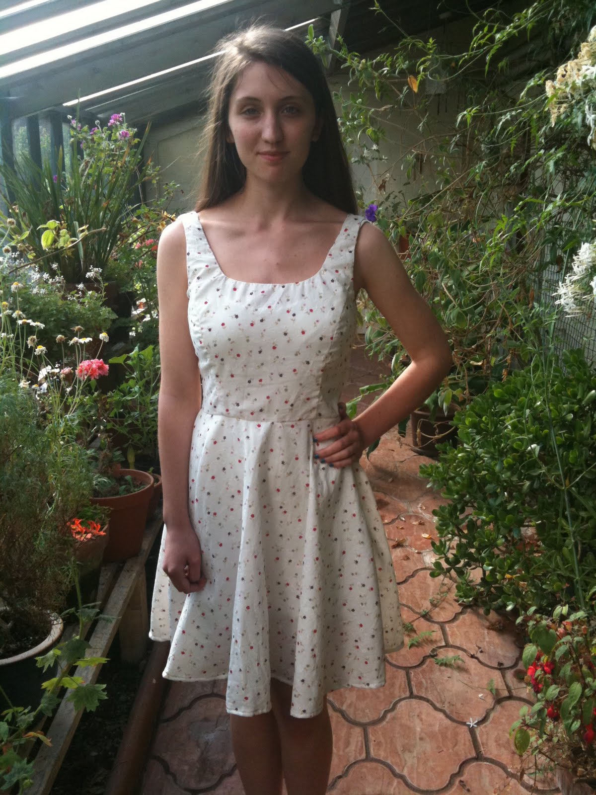 Something in the Way She Sews: Finished Object - White Floral Dress