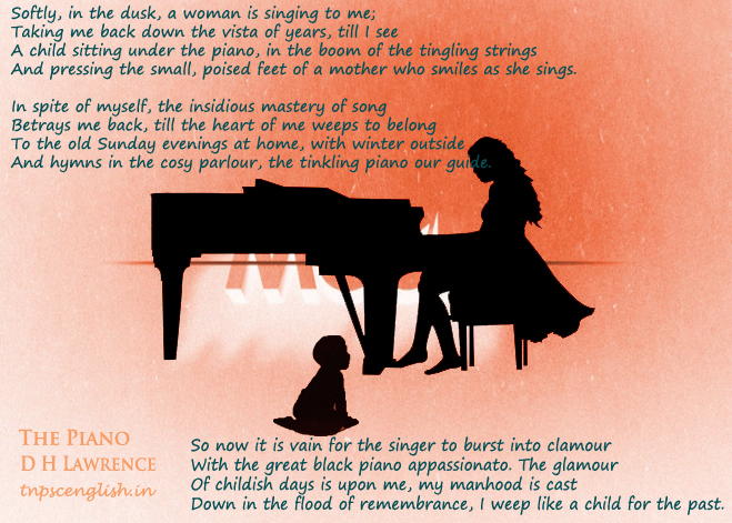 Piano by D H Lawrence | TNPSC English