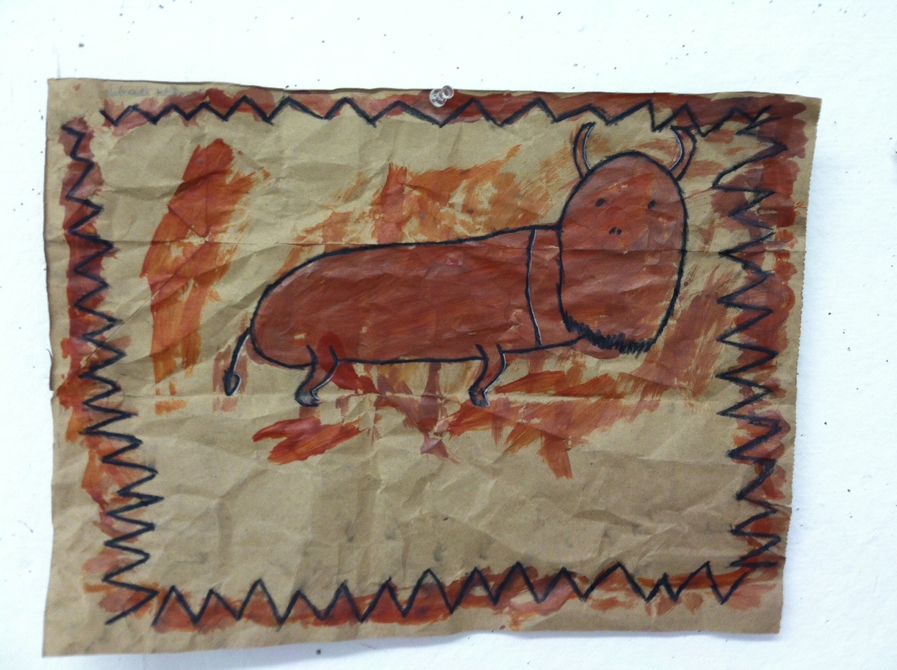 Miss Crystal's Eco-Friendly Art Mission: Paper bag "Cave Paintings ...