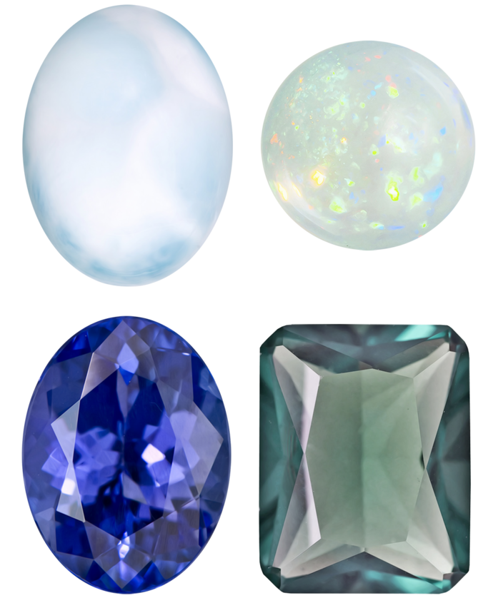 ForgetMeNot: blue precious stones