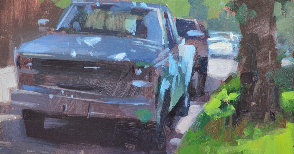 Carol Marine's Painting a Day: Shady Blue