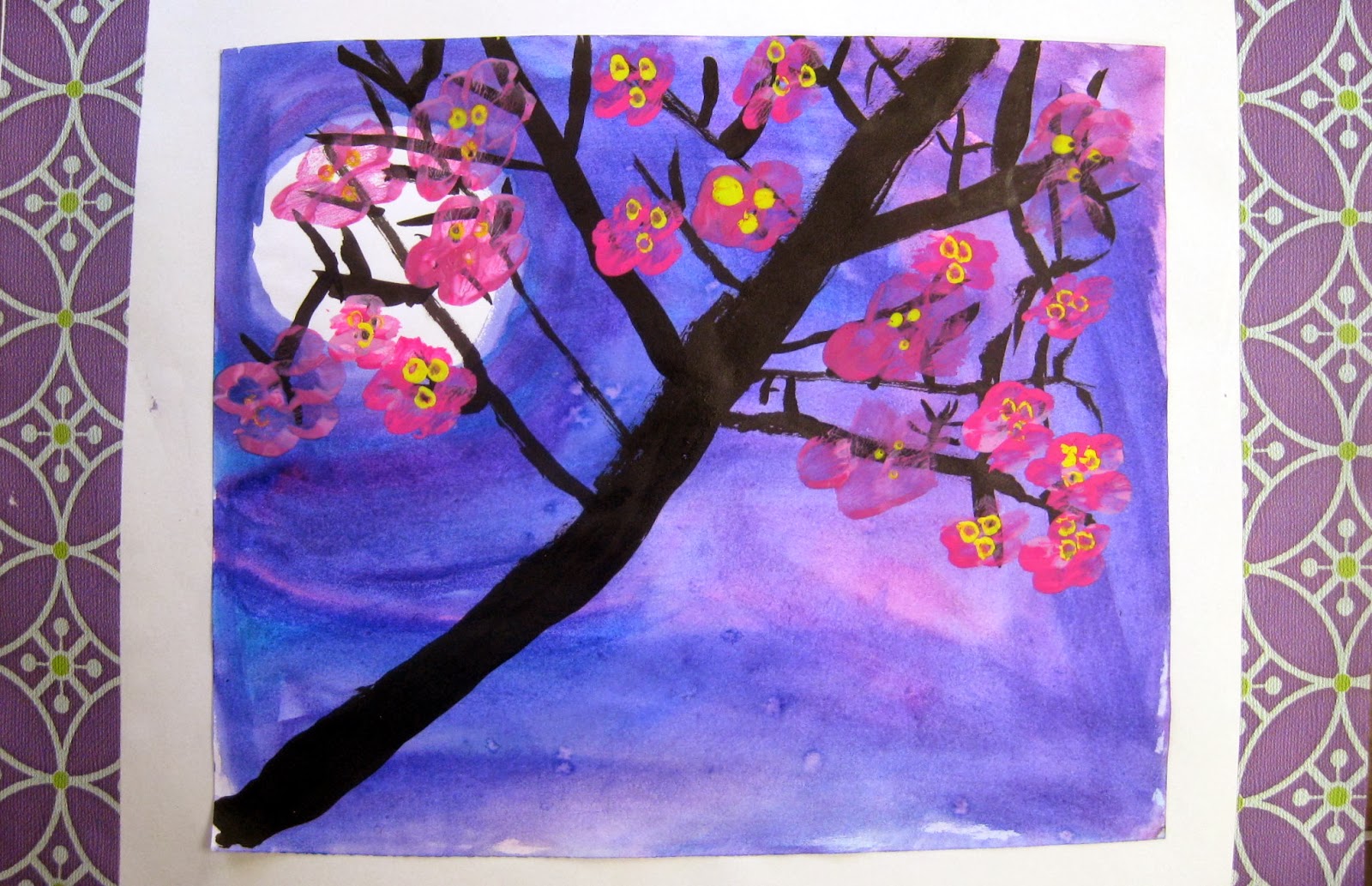 Cherry Blossom Tree Painting Kids