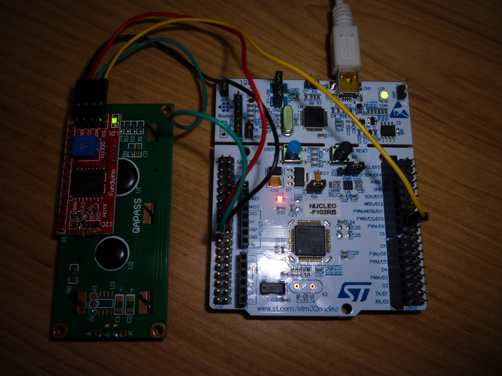 Aviator Ahmet: ARM STM32F10x GCC: Connect a LCD backpack