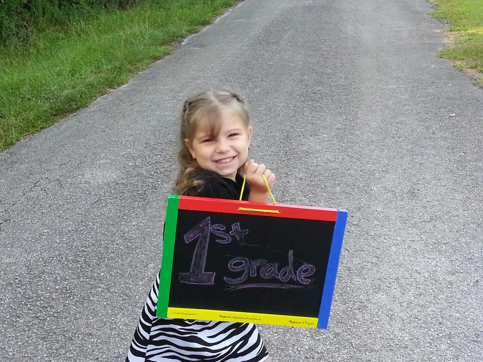 Four Irises: Olivia's first day of first grade