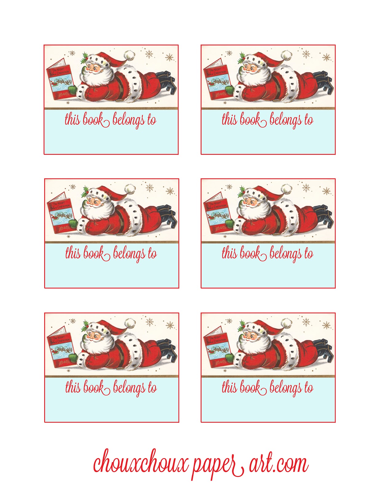 Lori Hairston: Santa Book Plates