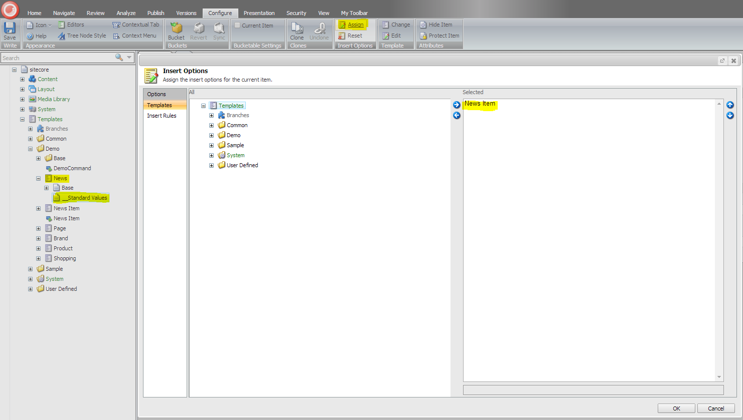 Sitecore: Example of Sitecore Command Template Using Java Script: