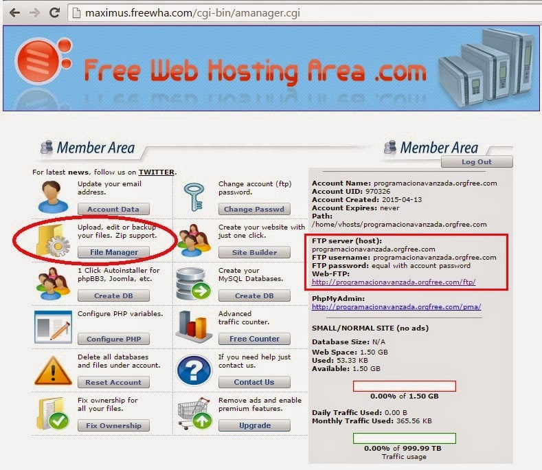 Web Hosting gratis con PHP MySQL y Mail: Como usar FTP en ...