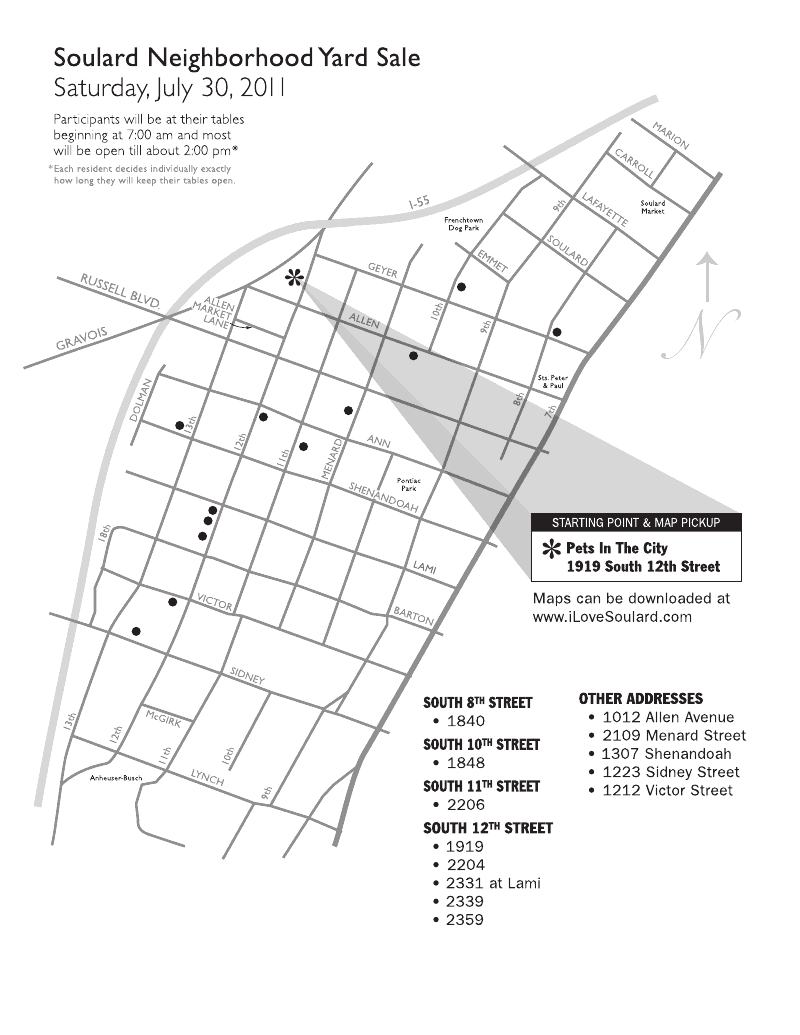 iLoveSoulard: Soulard Neighborhood Yard Sale Map