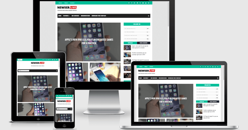 Newser Responsive News Magazine Blogger Theme Free Download ...