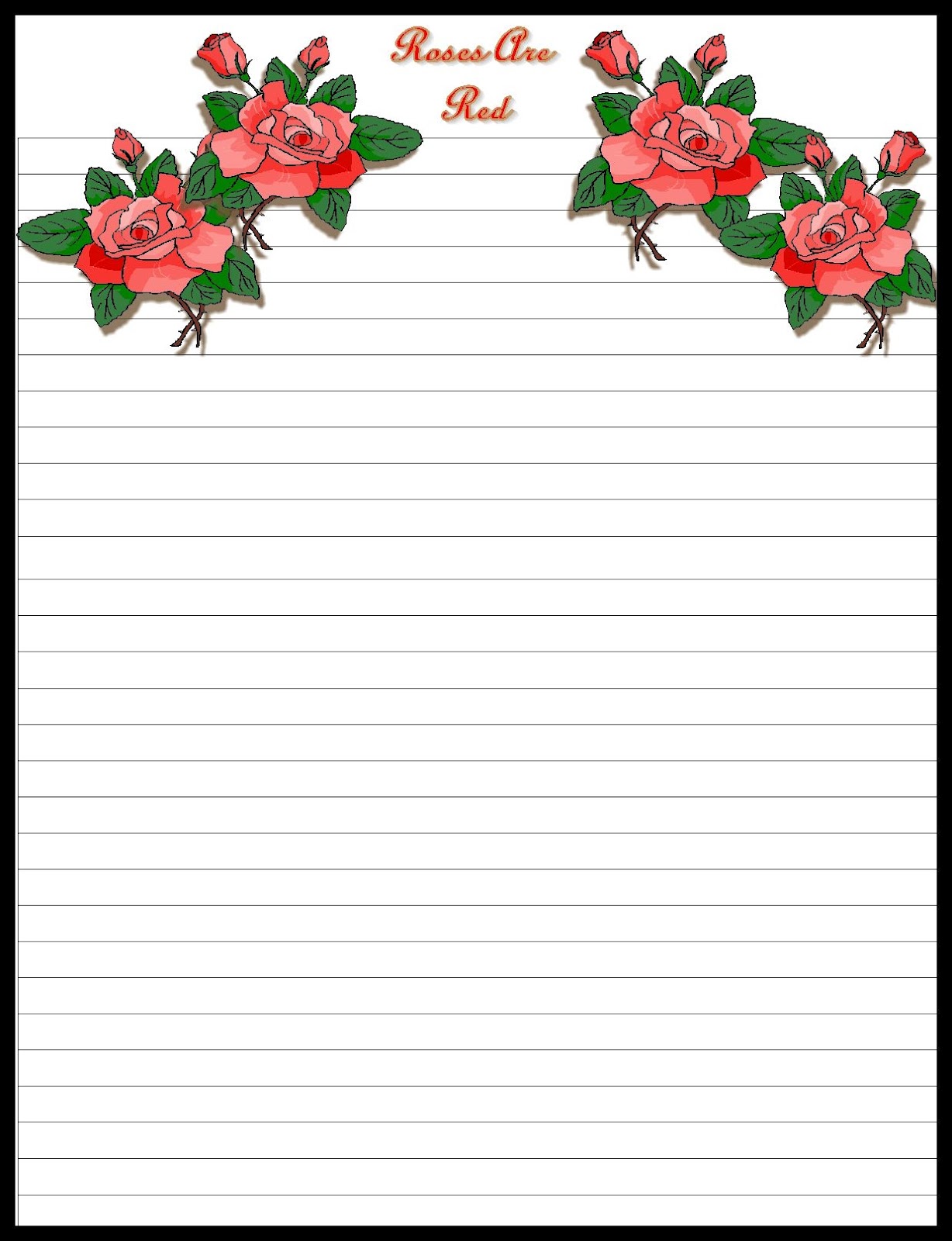 Roses Are Red - Stationery
