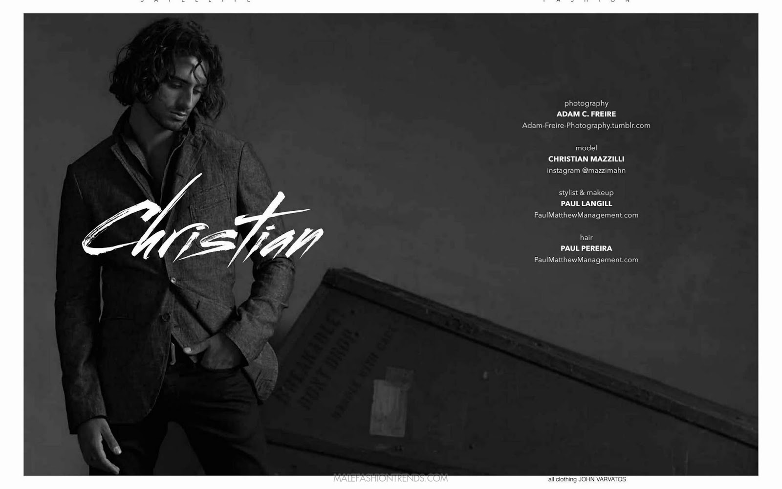 Christian Mazzilli para Satellite Magazine por Adam C. Freire