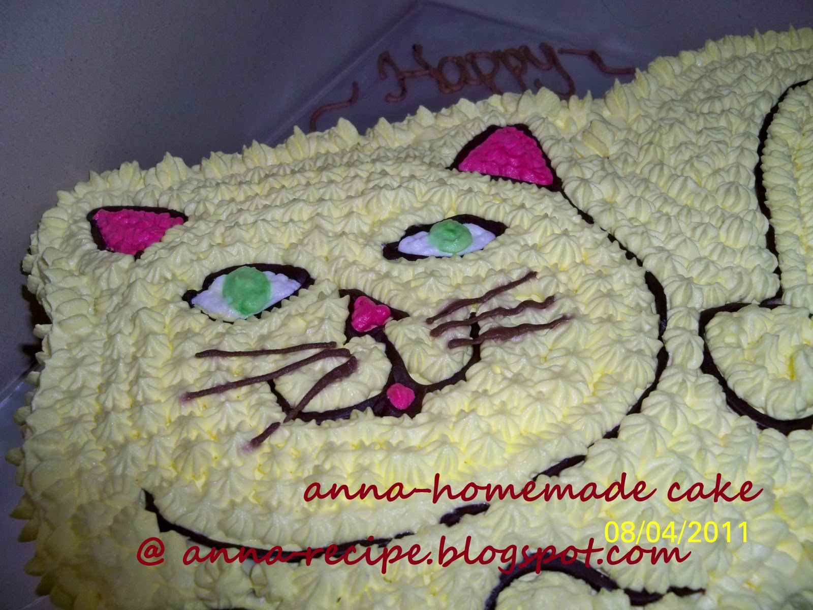 Anna Recipe: Kek Kucing.... Miaw! Miaw!