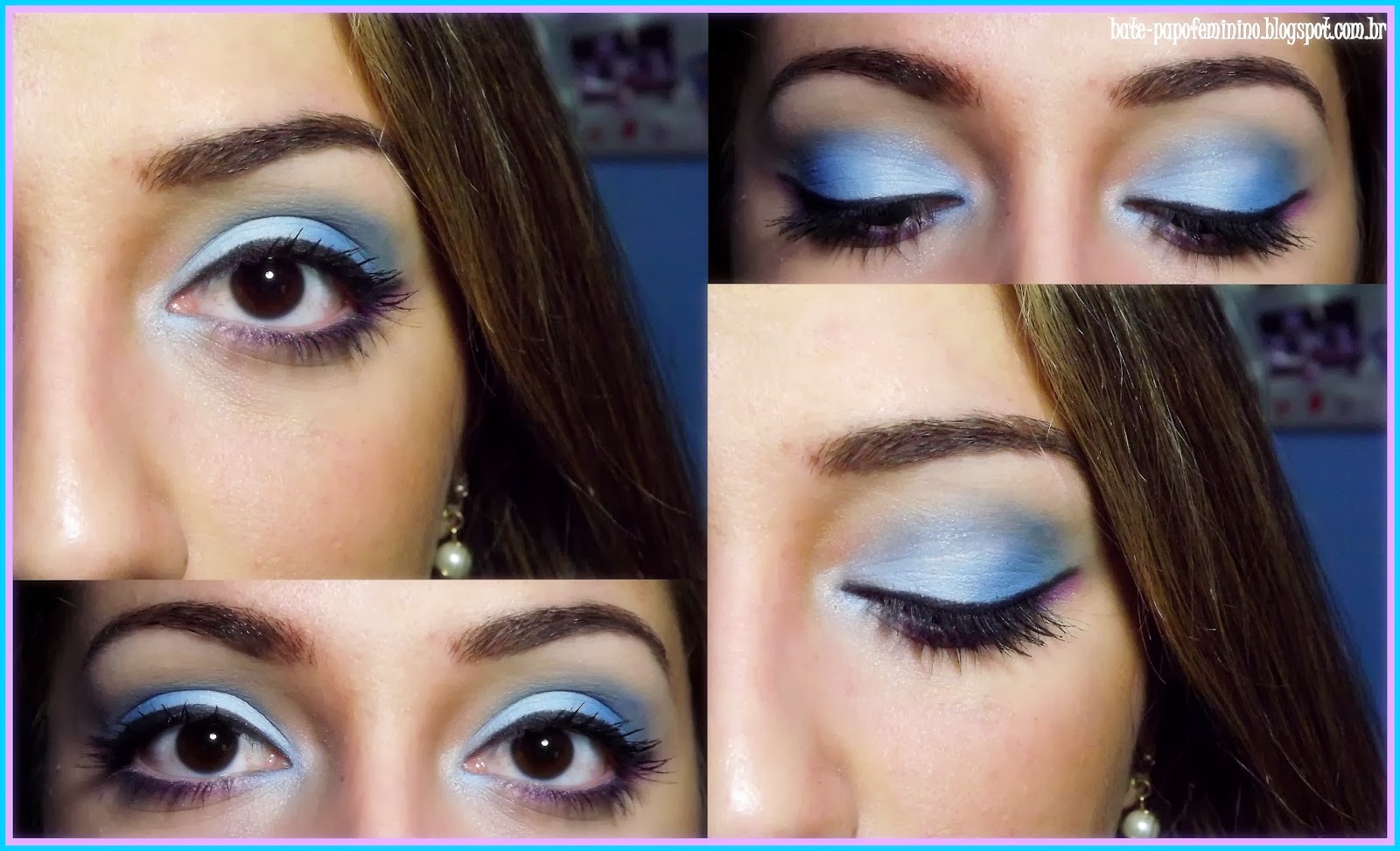 Bate-papo feminino: Tutorial em vídeo: make em tons de azul com toque lilás