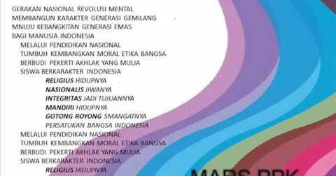 LIRIK MARS PPK (SISWA BERKARAKTER INDONESIA) 2017 - Xachty Blog