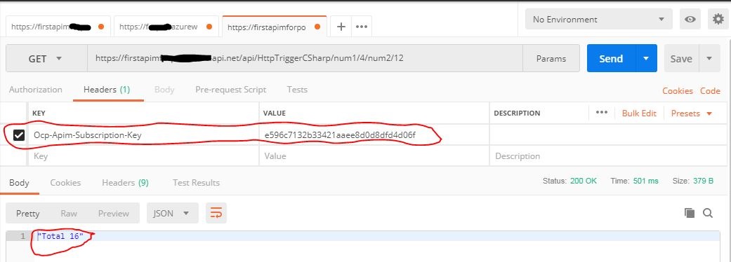 Access denied due to missing subscription key
