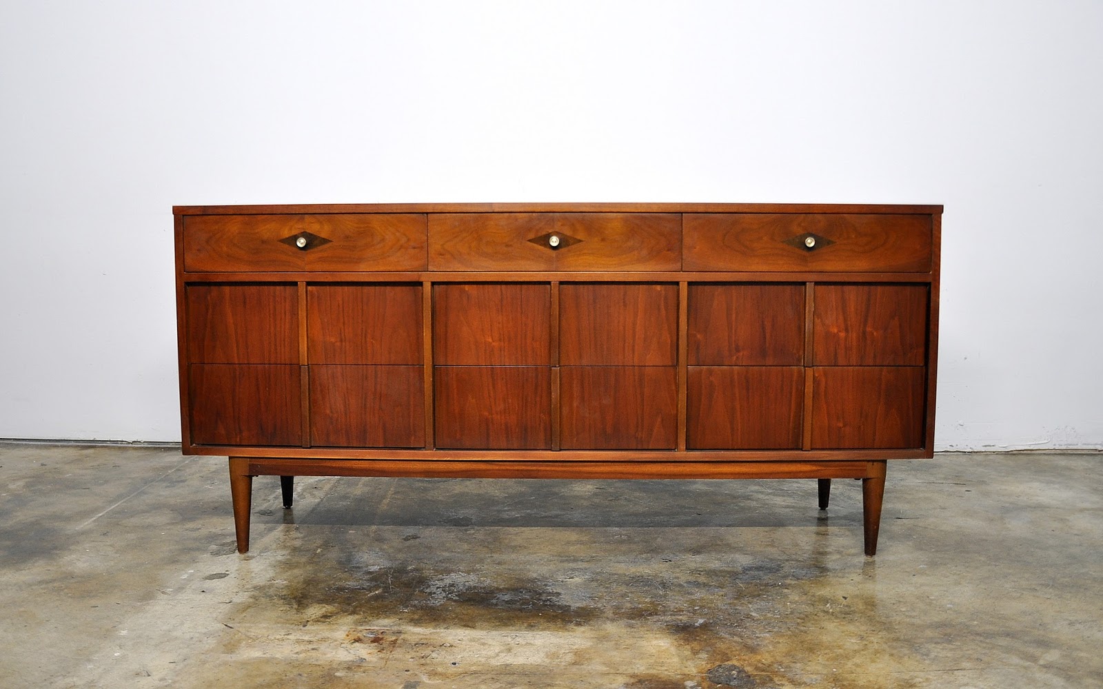 SELECT MODERN: Basic-Witz Triple Dresser Credenza