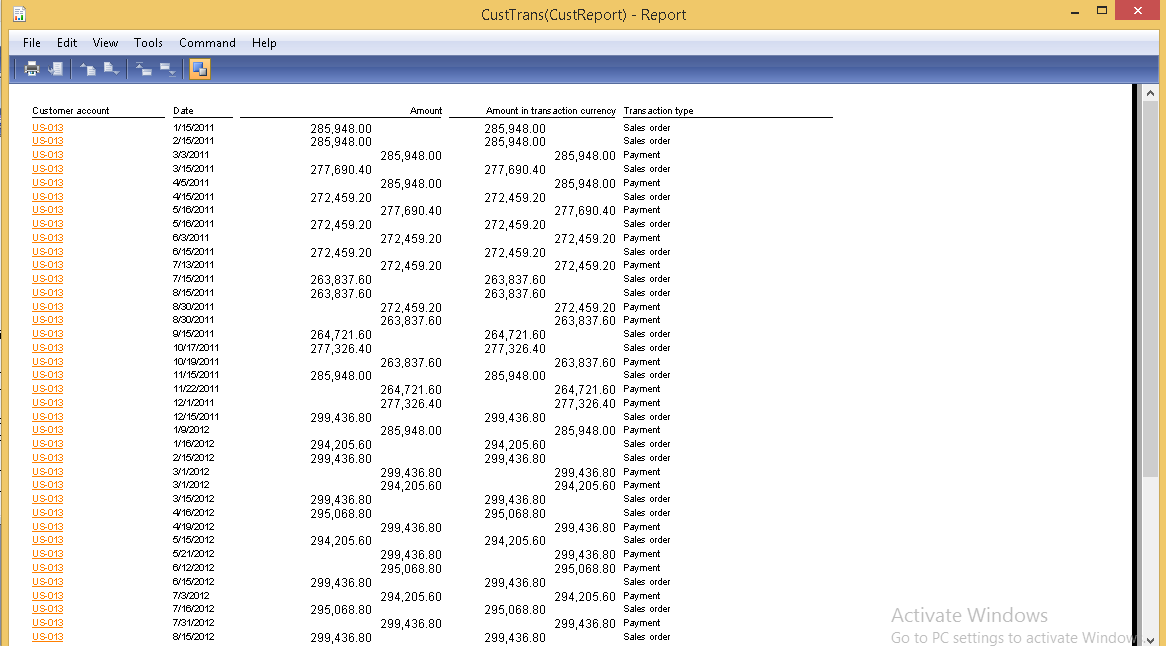 Ax Technical: How to Get Selected Customer all Transaction using Morphx ...
