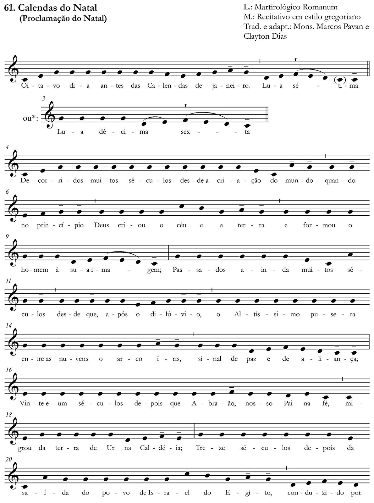 Católico Apostólico Romano ::..: Kalendas, em ambas as formas do rito ...