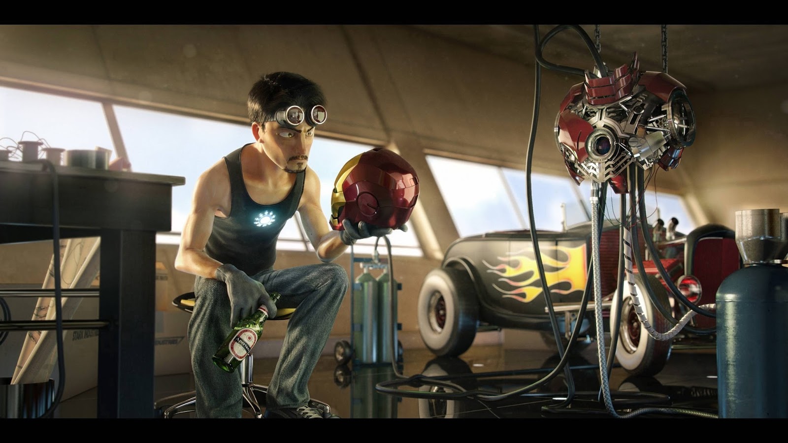 Wallpaper Kartun Iron Man 3D - ultra view imaging