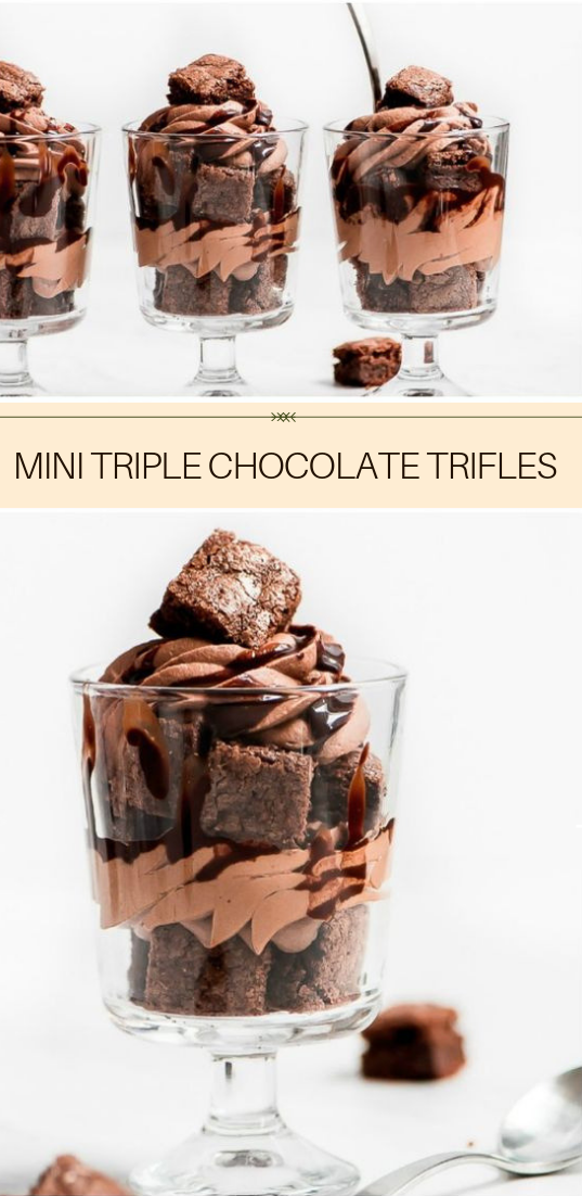 MINI TRIPLE CHOCOLATE TRIFLES