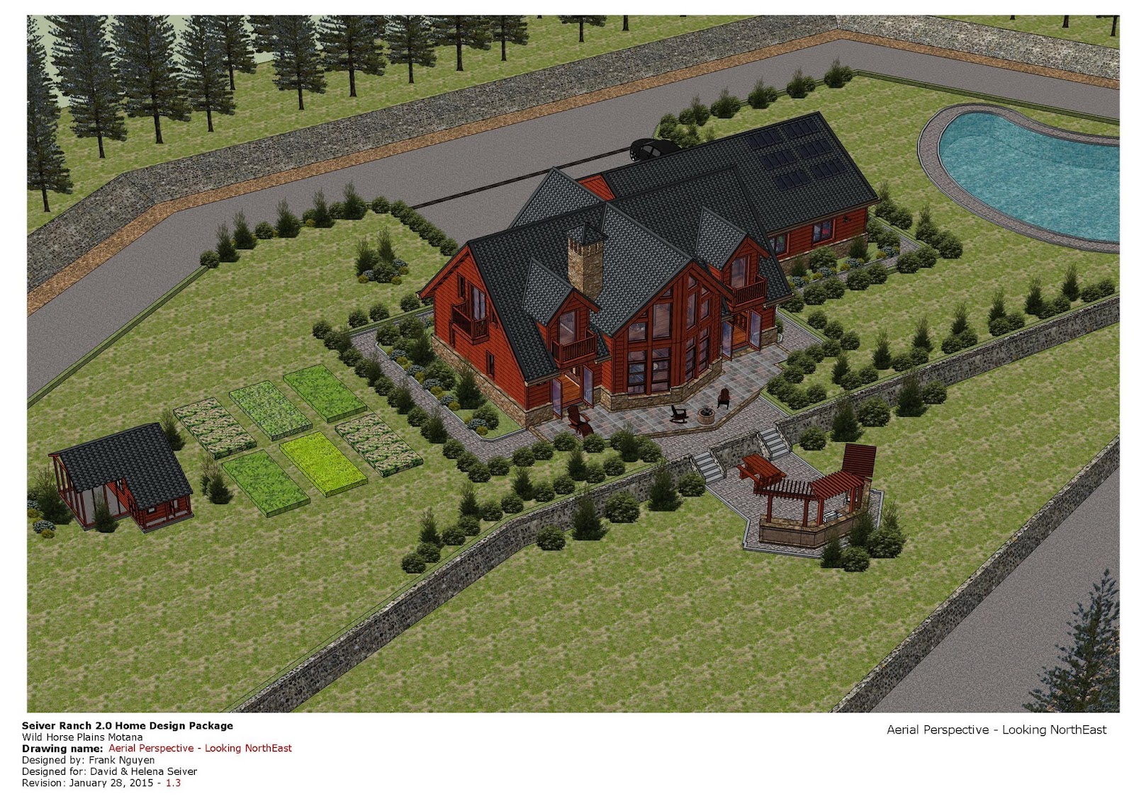 LH100 - Log House Plans - Log House Design - (in Montana)