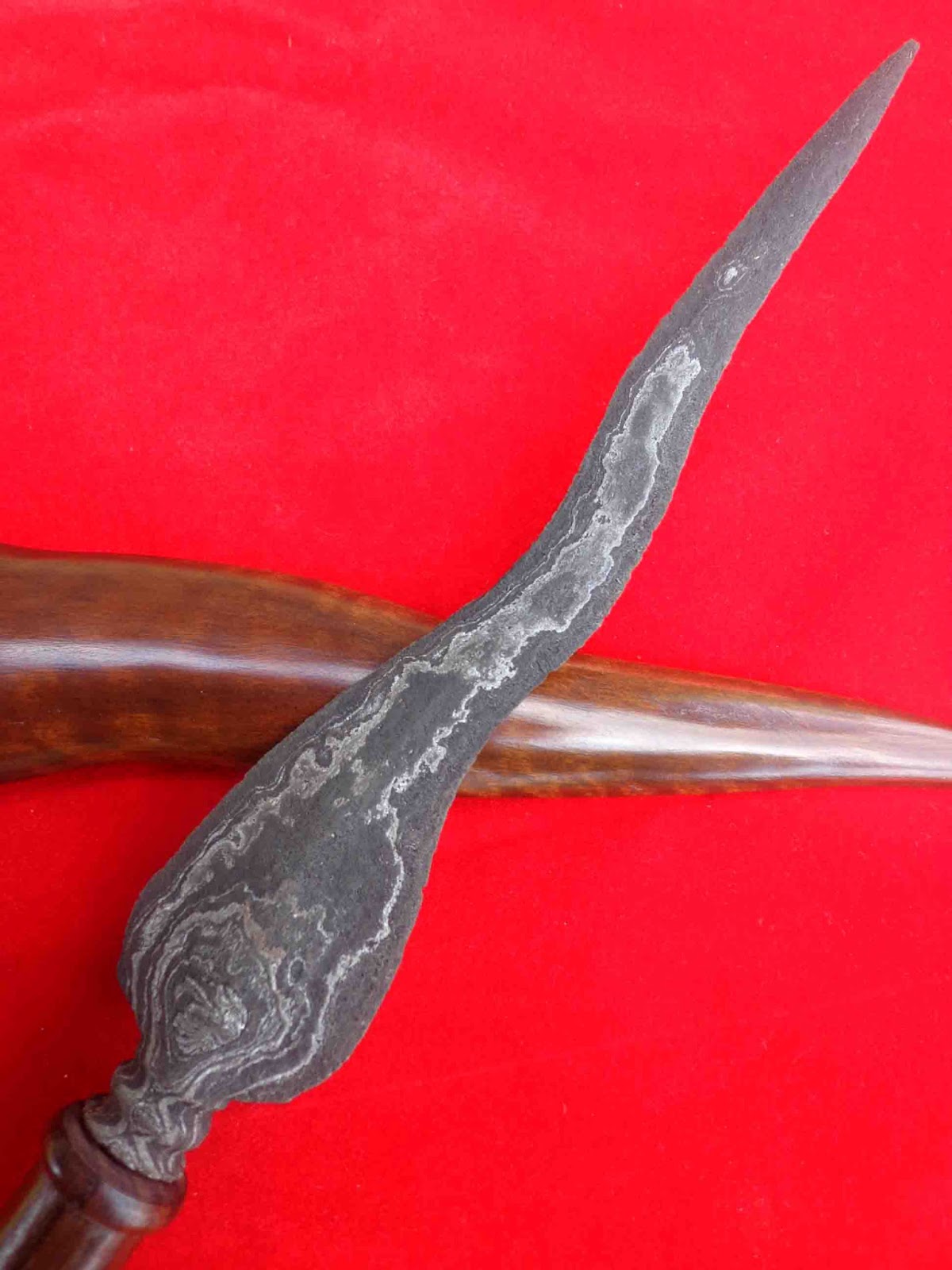 TOMBAK KUNTUL NGLANGAK PAMOR TAMBAL KULIT SEMANGKA | Galeri Keris Pusaka