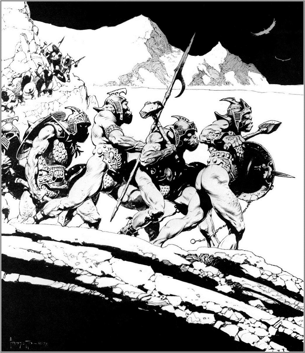 Cap'n's Comics: Some Black'n White Frank Frazetta