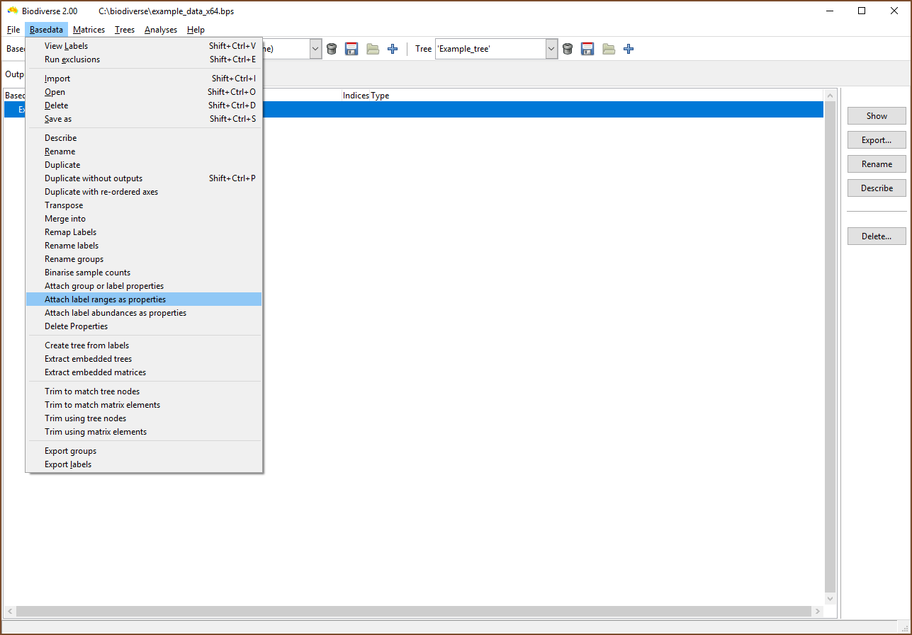 Biodiverse analysis software: 2018