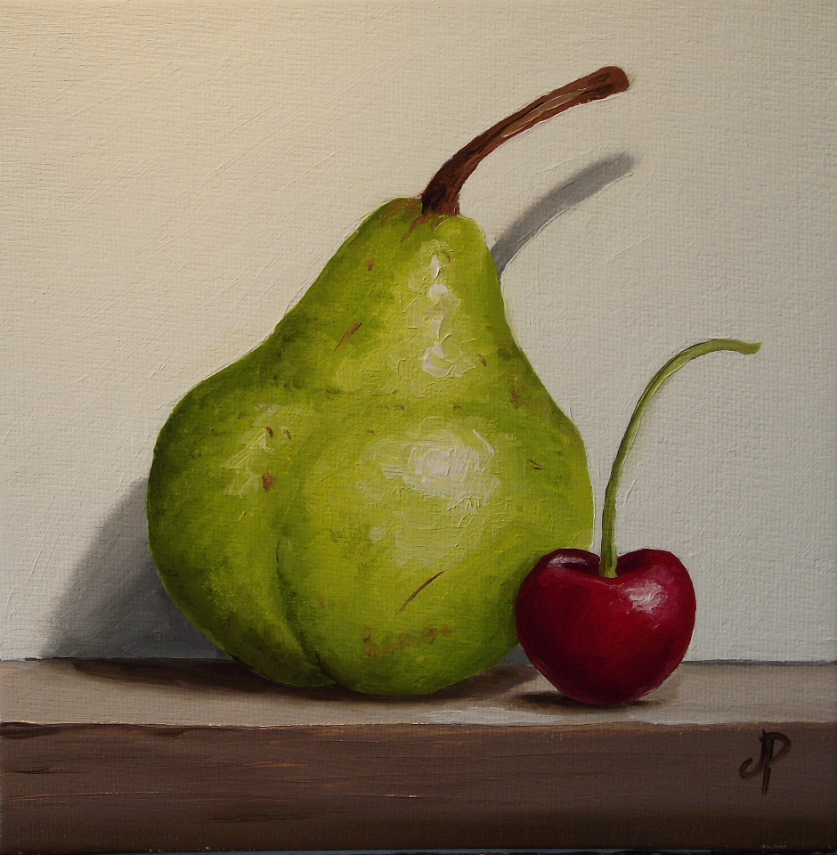 Jane Palmer Fine Art: Pear and Cherry