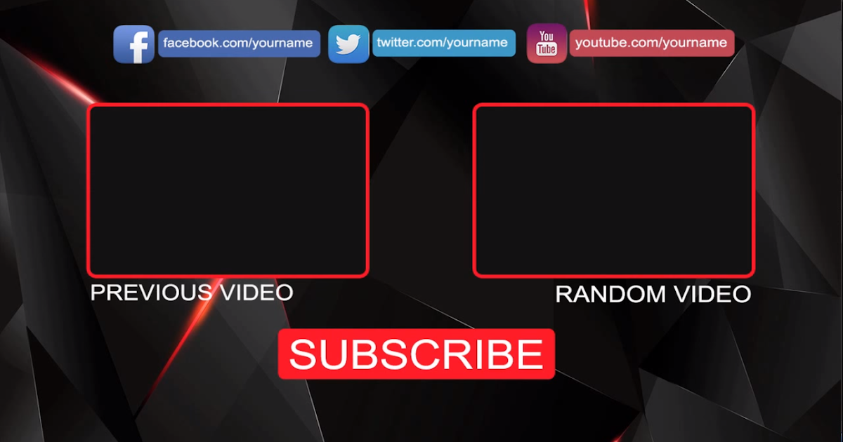 Free Youtube Outro TEMPLATE PSD by AGD | eklips.al