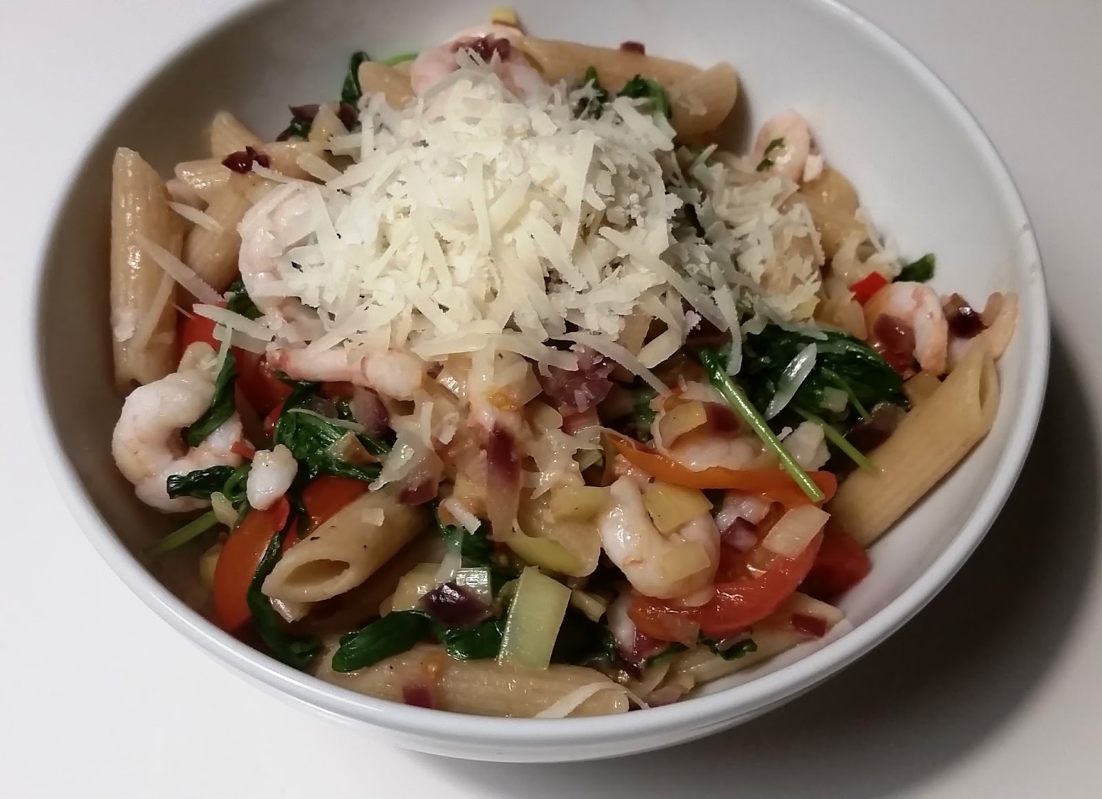 En verden af smag!: Pasta med Rejer, Chili og Rucola