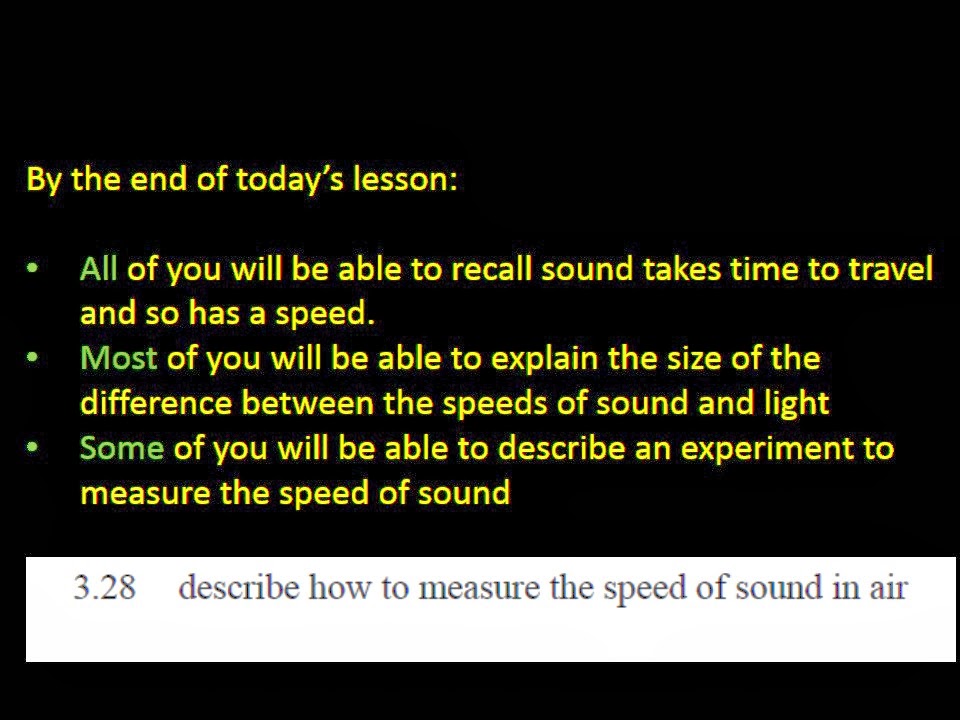 iGCSE Physics: Speed of Sound