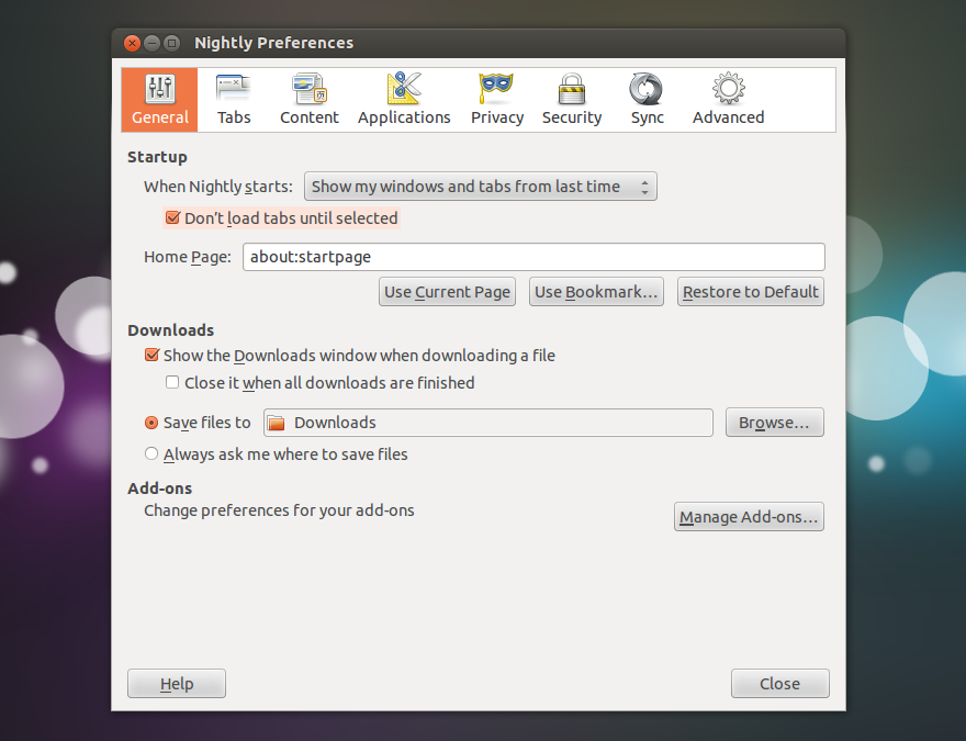 How To Load App Tabs On Demand In Firefox 12 ~ Web Upd8 Ubuntu Linux Blog