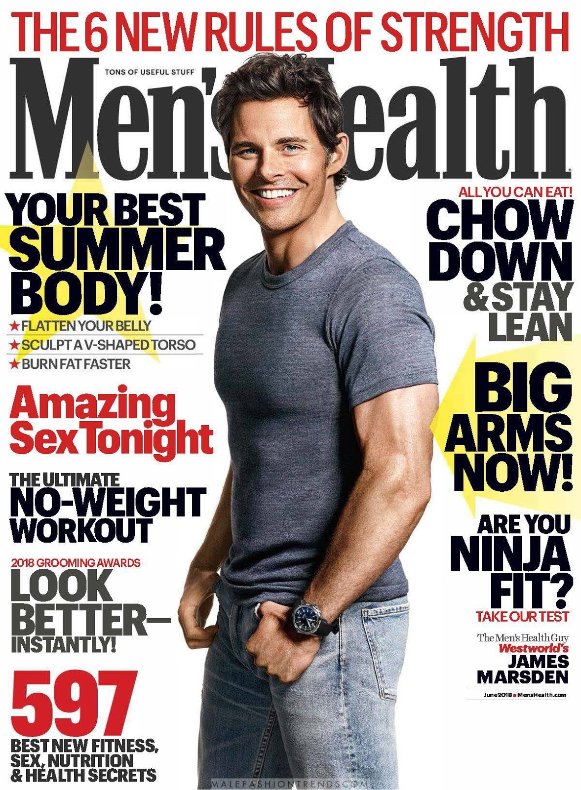 James Marsden para Men's Health por Art Streiber