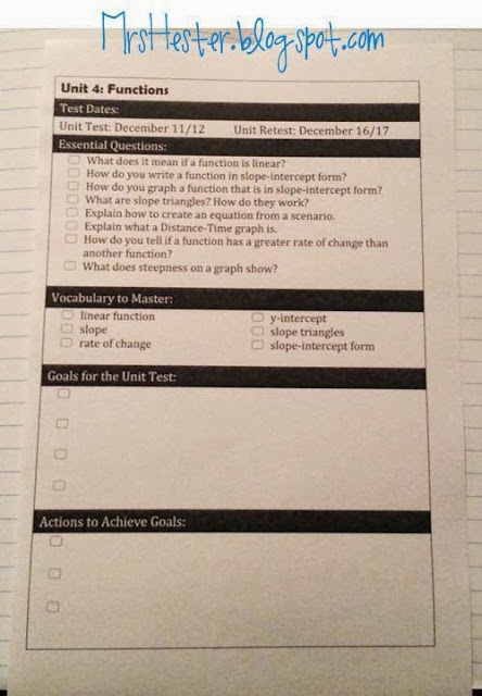 Mrs. Hester's Classroom : 8th Grade Math: Units 3 and 4