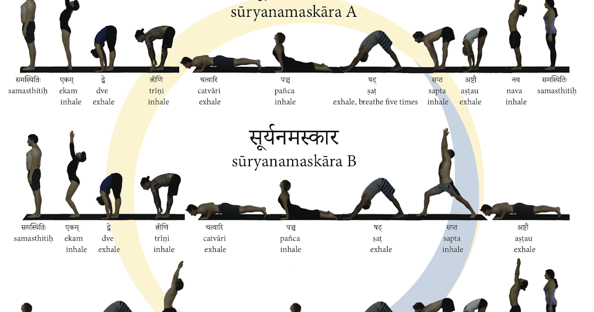 Ashtanga Yoga Library: Sun Salutations Cheat Sheet