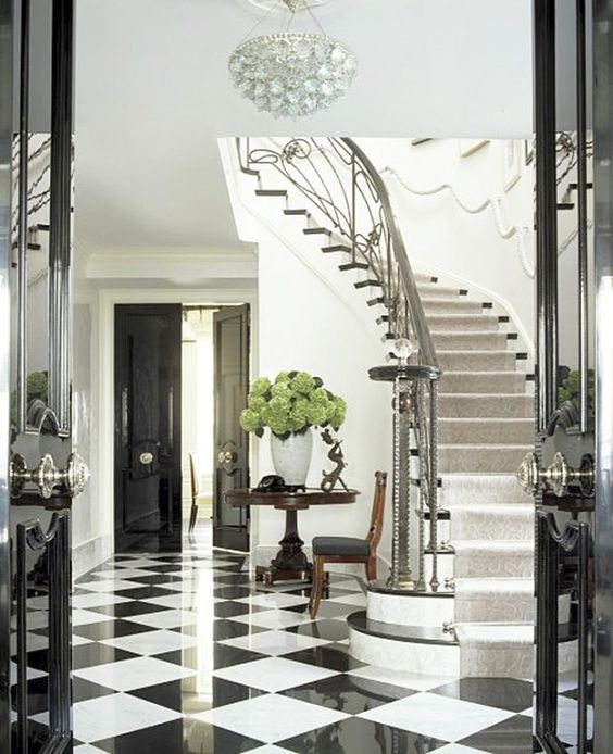 Blanco Interiores: Halls a preto e branco!