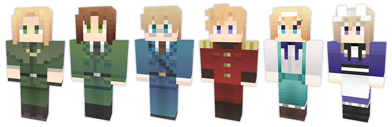 Minecraft skins: Axis powers ヘタリア(APH)