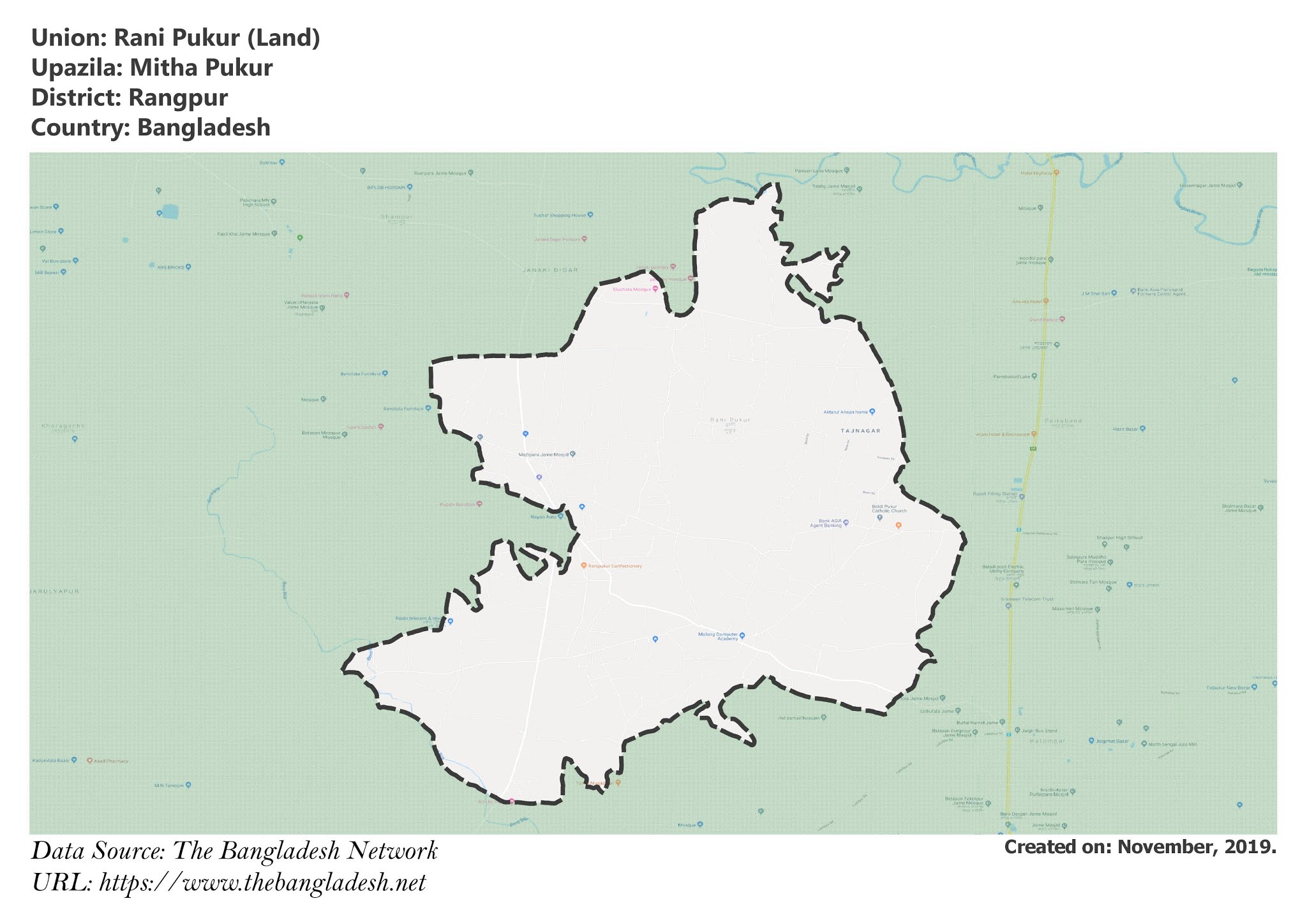 Rani Pukur Union, Rangpur